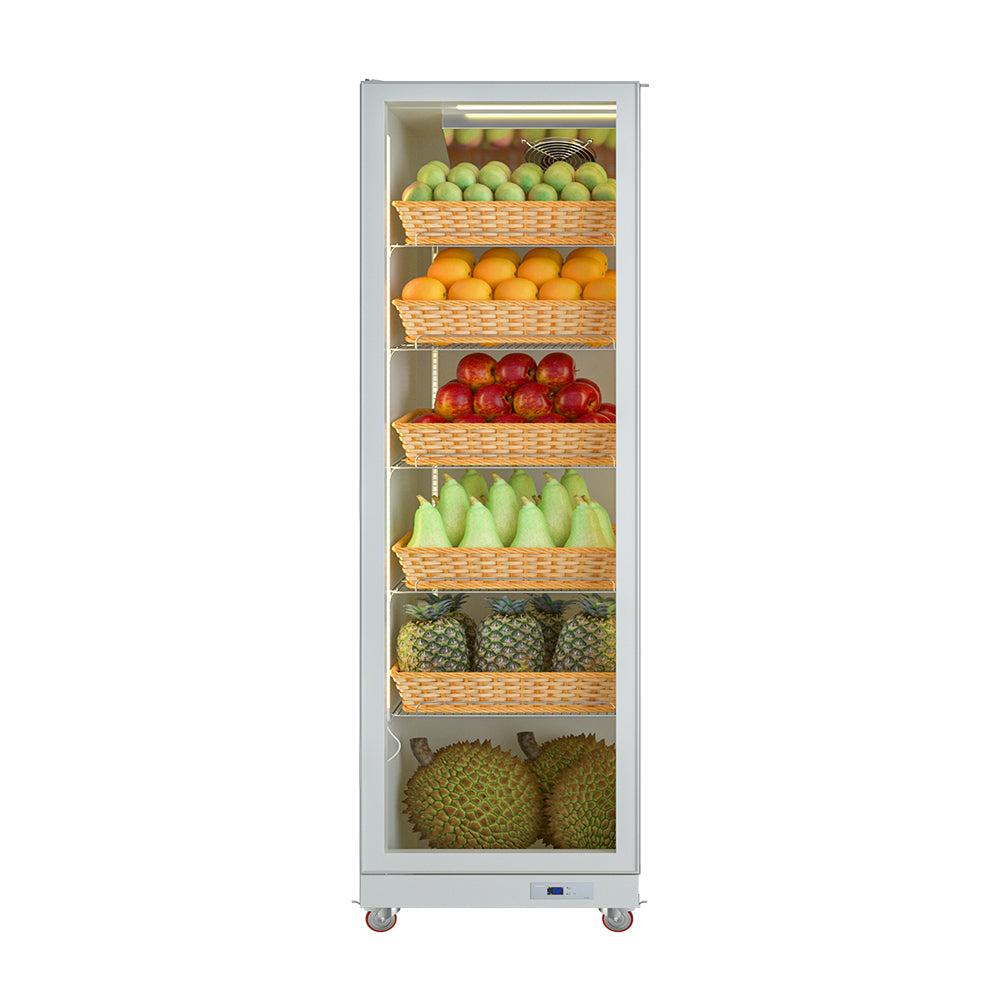 Display single glass door | White Fruit Display Freezer | Commercial ...