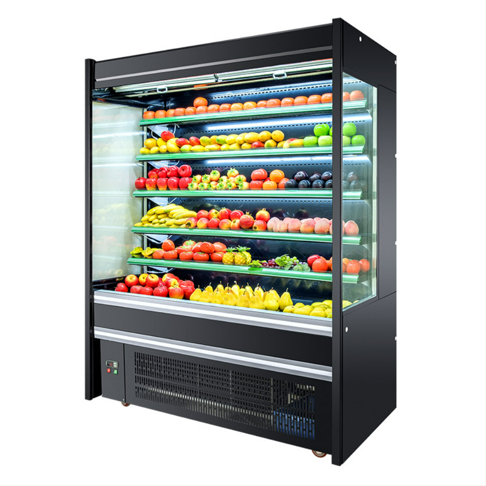 Open air curtain cabinet | open fridge for supermarket | Commercial ...
