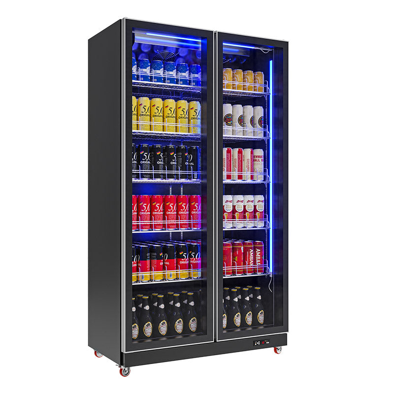 Display 2 glass doors | Full-screen printed glass door chiller（0~10 ...