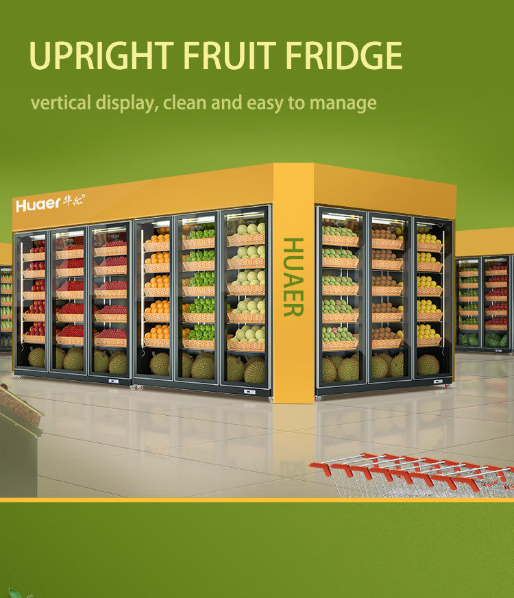 Display 3 glass doors | White Fruit Display Freezer | Commercial ...