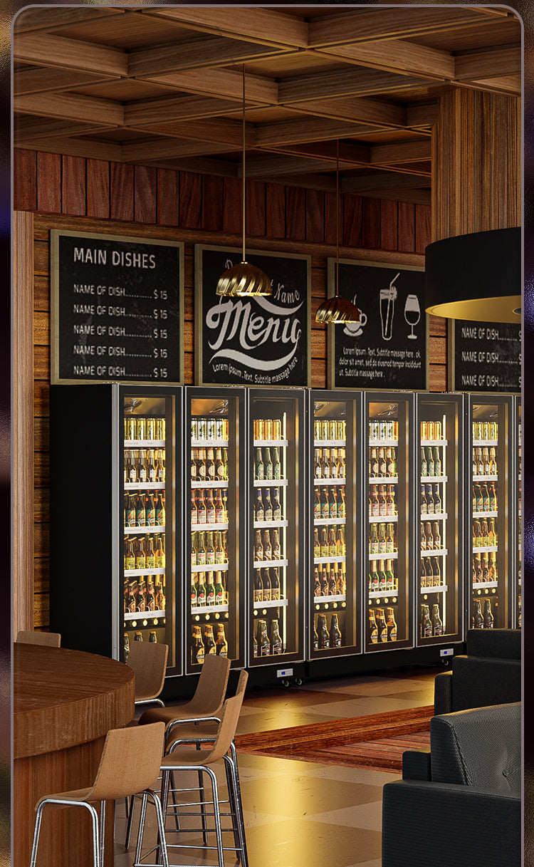 Display single glass door | Full-screen printed glass door chiller（0~10 ...